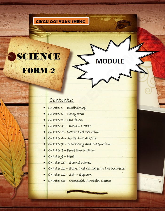 13 TOPICAL MODULE EXERCISE SCIENCE FORM 2 LATEST KSSM - Cikgu.Info