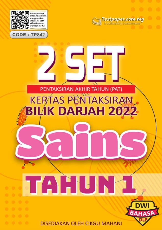 2 SET KERTAS SAINS PERSEDIAAN PBD SESI AKHIR 2022 - TAHUN 1 (BONUS WORD) - Cikgu.Info
