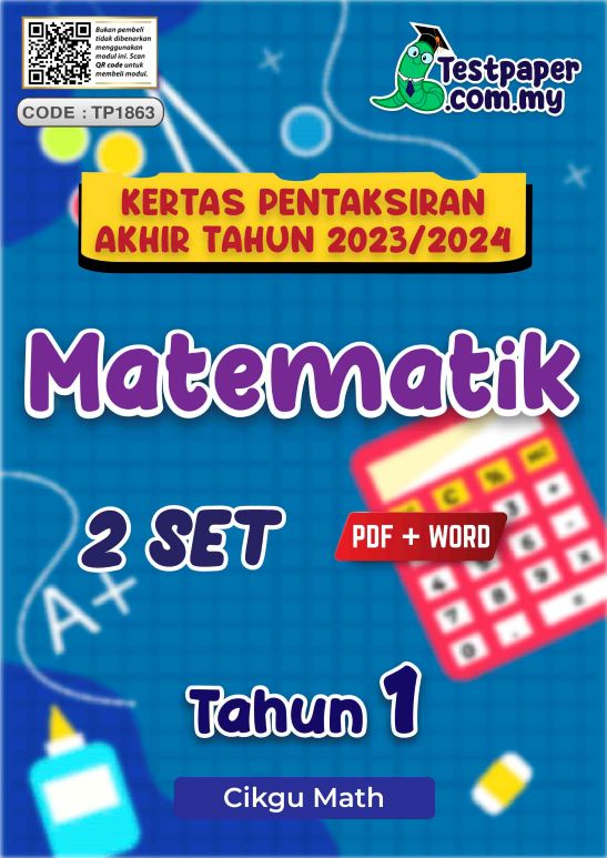 2 SET PENTAKSIRAN AKHIR TAHUN MATEMATIK TAHUN 1 (PAT SESI 2023-2024) - Cikgu.Info