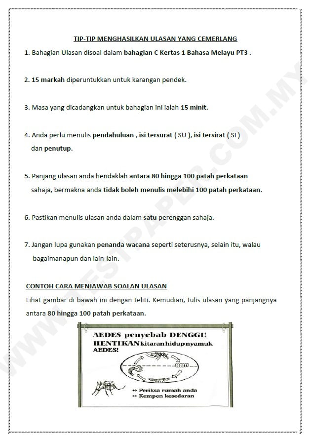 5 MODUL ULASAN BAHASA MELAYU TINGKATAN 3 BESERTA TIPS DAN CARA MENJAWAB ...