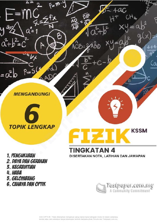 6 TOPIK LENGKAP FIZIK TINGKATAN 4 KSSM TERKINI DISERTAKAN NOTA, LATIHAN DAN JAWAPAN - Cikgu.Info