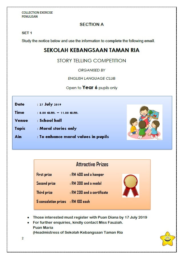 COLLECTION OF ENGLISH WRITING (PENULISAN) EXERCISES (TAHUN 4, TAHUN 5 ...