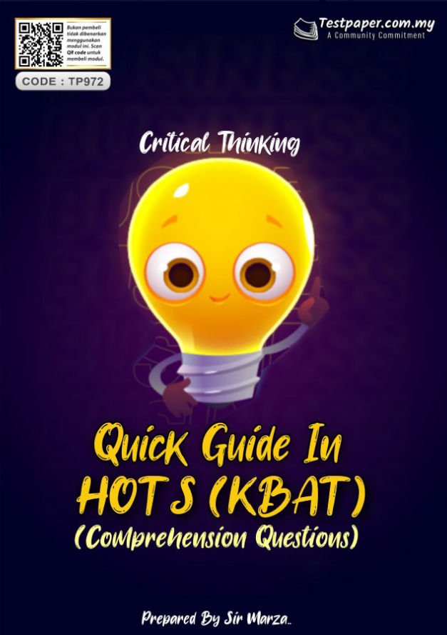ENGLISH QUICK GUIDE IN HOTS (KBAT) - COMPREHENSION QUESTIONS - Cikgu.Info