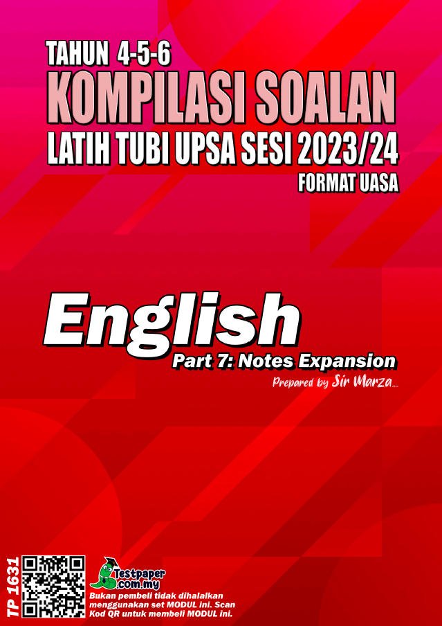 KOMPILASI SOALAN LATIH TUBI UPSA PART 7 - NOTES EXPANSION (TAHUN 4-5-6 ...