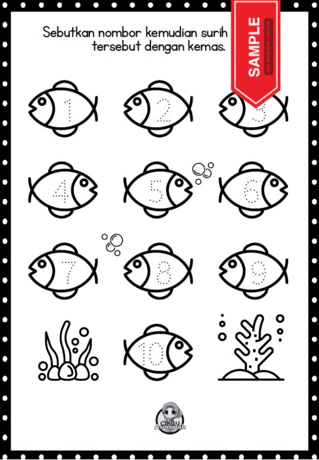 MODUL PRASEKOLAH DAN TADIKA : MATEMATIK (MENGIRA 1 - 10) - Cikgu.Info