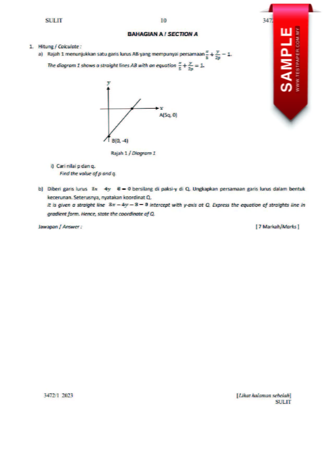 MODUL TOPIKAL LENGKAP FORMAT PEPERIKSAAN MATEMATIK TAMBAHAN TINGKATAN 4 (DWIBAHASA DLP) - Cikgu.Info