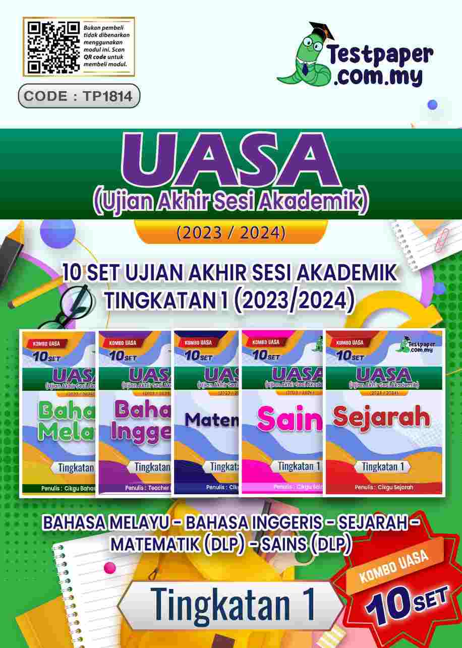 [PAKEJ KOMBO UASA] 10 SET UJIAN AKHIR SESI AKADEMIK TINGKATAN 1 (2023-2024) - Cikgu.Info