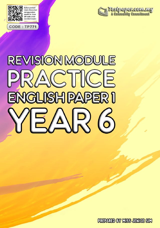 REVISION MODULE PRACTICE ENGLISH PAPER 1 YEAR 6 - Cikgu.Info