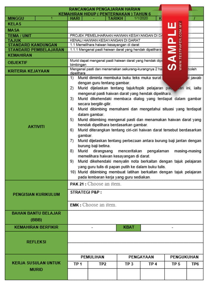 RPH DAN RPT - PROGRAM PENDIDIKAN KHAS INTEGRASI KEMAHIRAN HIDUP ...