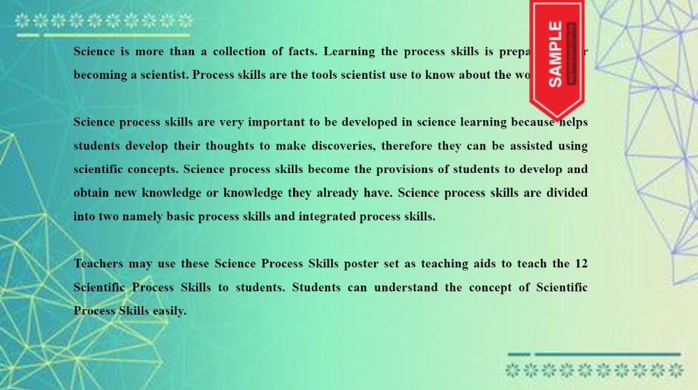 SCIENCE PROCESS SKILLS POSTER SET (GRADE 1 TO 6) - Cikgu.Info