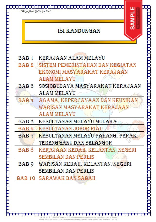 SEJARAH TINGKATAN 2 KSSM TERBARU - KOLEKSI 450 SOALAN DAN JAWAPAN (FORMAT NOTA) - Cikgu.Info