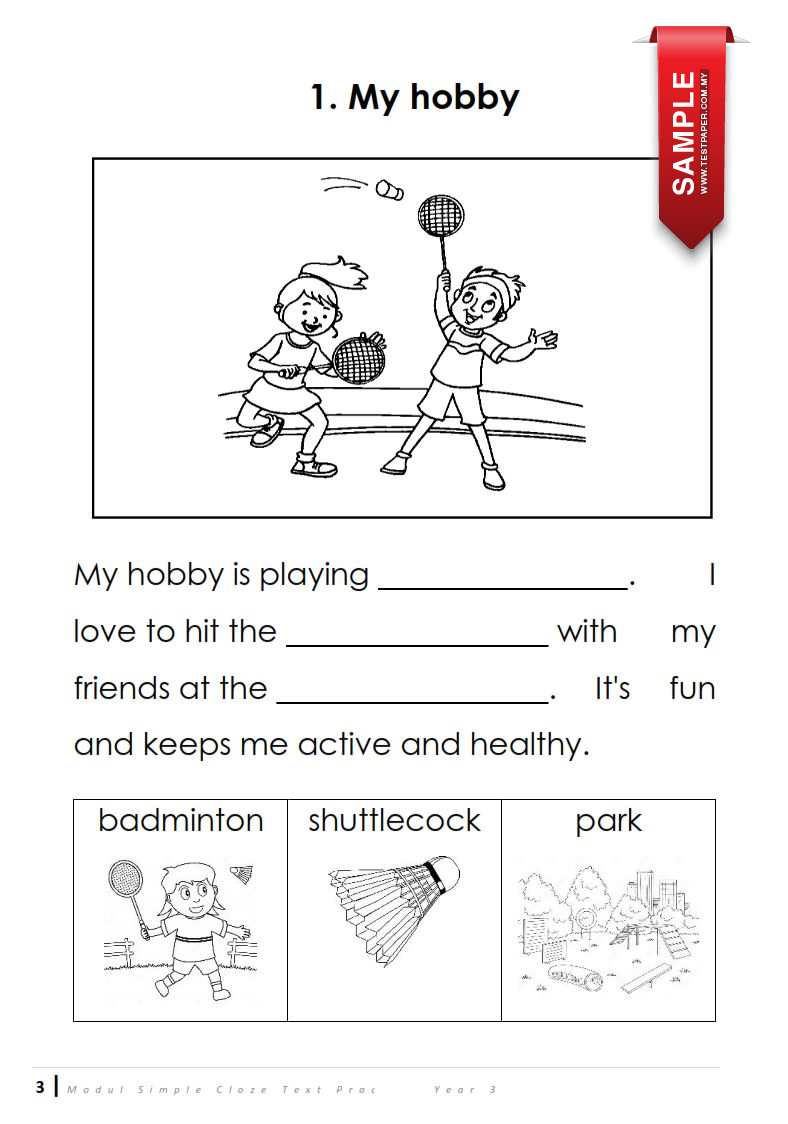 SIMPLE CLOZE TEXT PRACTICE FOR YEAR 3 - Cikgu.Info