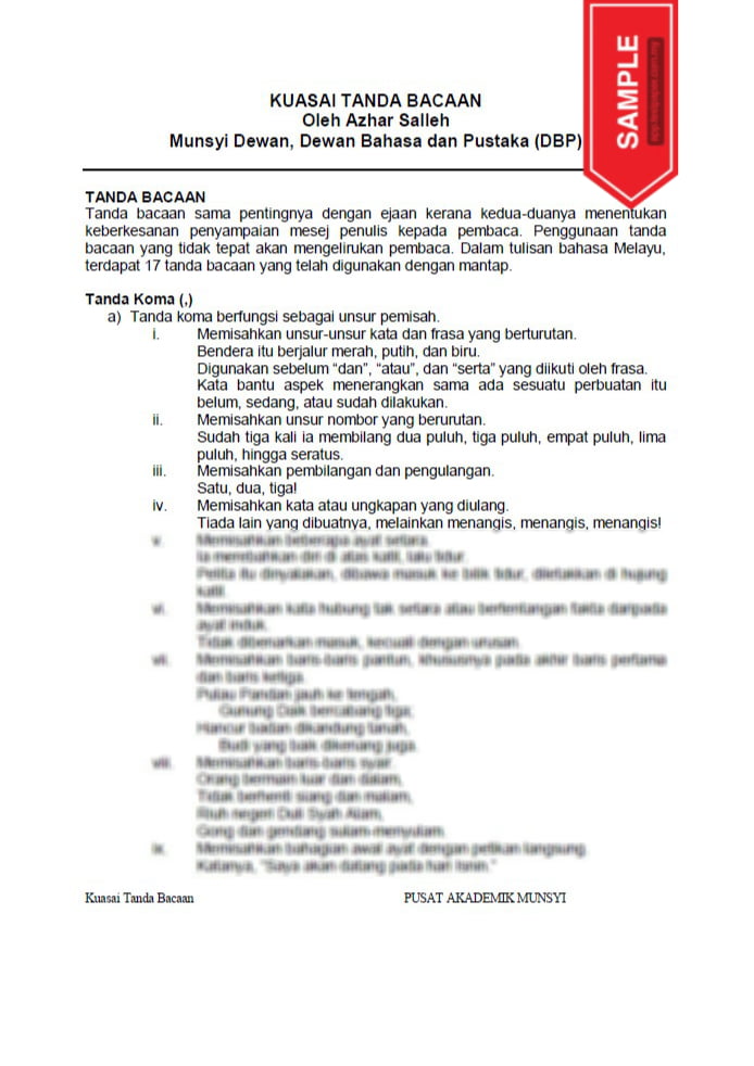 VIDEO PENGAJARAN DAN MODUL BAHASA MELAYU - KUASAI TANDA BACAAN - Cikgu.Info