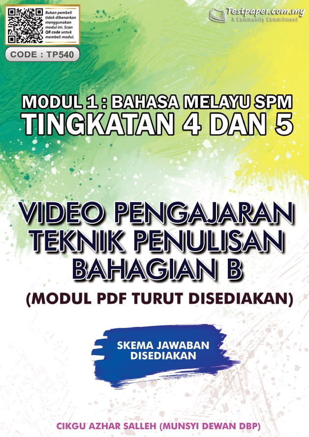 VIDEO PENGAJARAN TEKNIK PENULISAN BAHAGIAN B (BAHASA MELAYU SPM ...